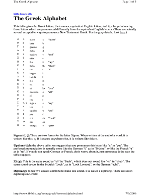 Fillable Online Little Greek 101: Fax Email Print - pdfFiller