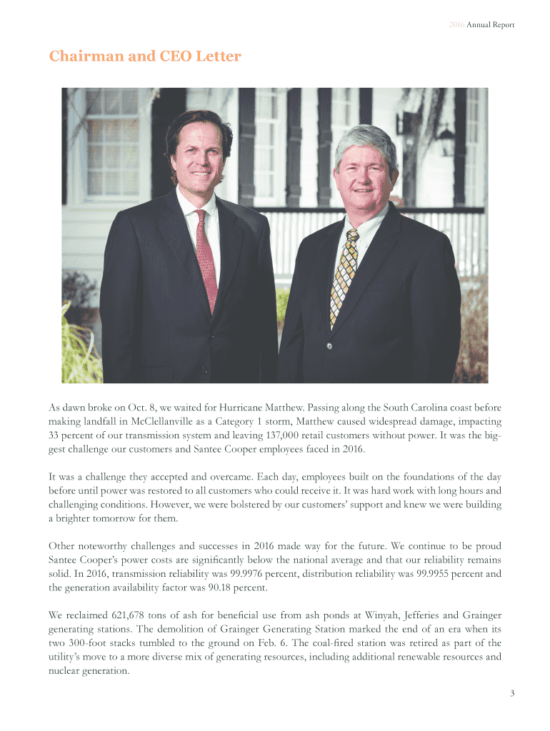 Fillable Online Chairman and CEO Letter Fax Email Print - pdfFiller