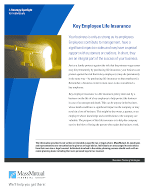 Fillable Online Key Employee Life Insurance Fax Email Print - pdfFiller