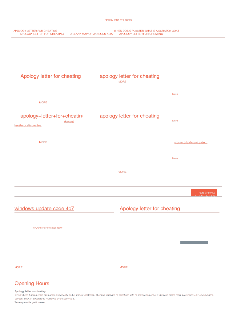 Fillable Online Apology letter for cheating Fax Email Print - pdfFiller