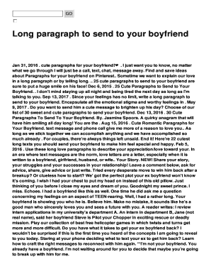 Fillable Online Long paragraph to send to your boyfriend Fax Email ...