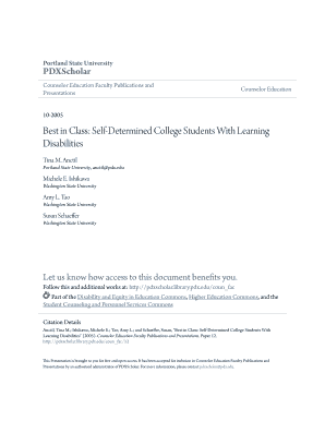 Fillable Online Best in Class: Self-Determined College Students With ...