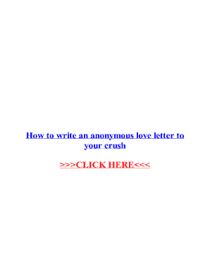 Fillable Online How to write an anonymous love letter to Fax Email ...