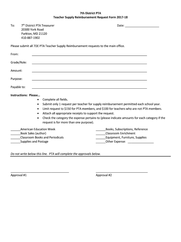 Fillable Online 7th District PTA Fax Email Print - pdfFiller