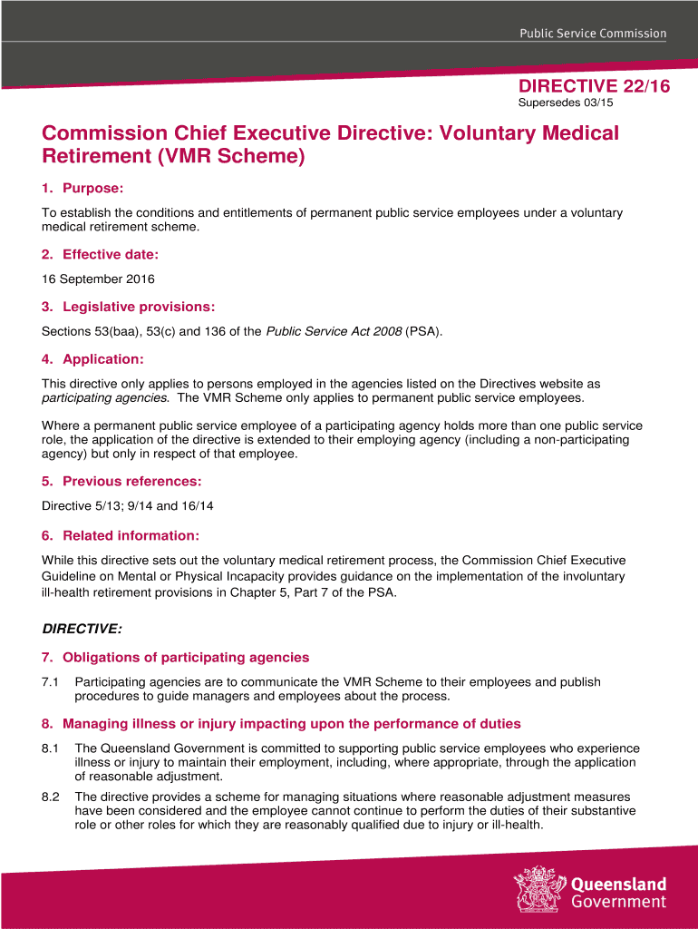 Fillable Online Voluntary Medical Retirement (VMR) Scheme - For ...