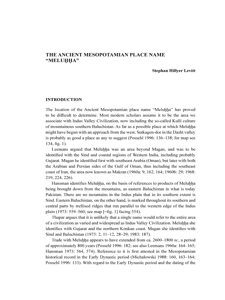 Fillable Online The Ancient Mesopotamian Place Name Fax Email Print ...