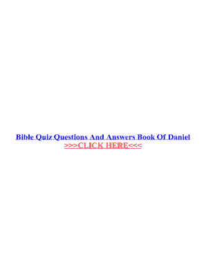 Fillable Online Bible Quiz Questions And Answers Book Of Fax Email ...