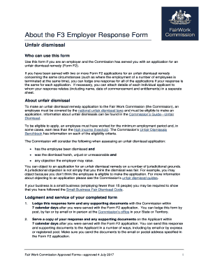 Fillable Online About the F3 Employer Response Form Fax Email Print - pdfFiller