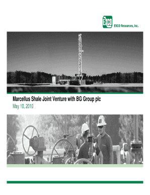 Fillable Online Marcellus Shale Joint Venture with BG Group plc Fax ...