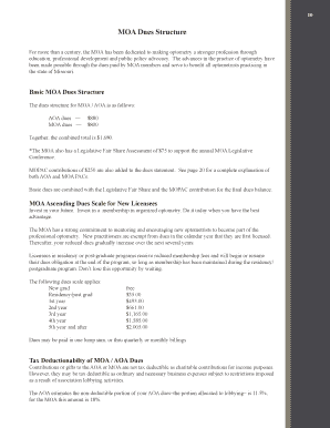 Fillable Online MOA Dues Structure Fax Email Print - pdfFiller
