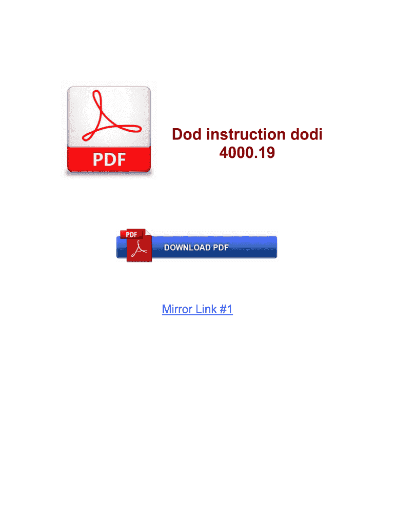 Fillable Online DownloadDod instruction dodi 4000 Fax Email Print ...