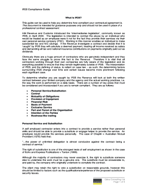 Fillable Online IR35 Compliance Guide Fax Email Print - pdfFiller