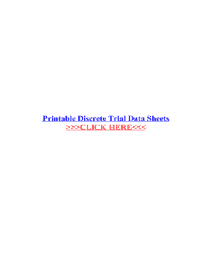 Fillable Online Printable Discrete Trial Data Sheets Fax Email Print ...