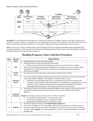 Fillable Online Mand Frequency Data Collection Protocol Fax Email Print ...