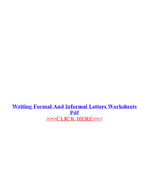 Fillable Online Writing Formal And Informal Letters Fax Email Print ...