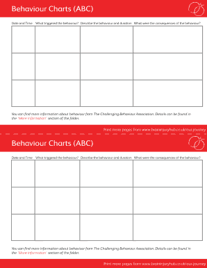 Fillable Online Behaviour Charts (ABC) Fax Email Print - pdfFiller