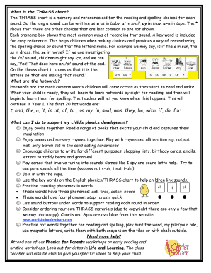 Fillable Online What is the THRASS chart Fax Email Print - pdfFiller