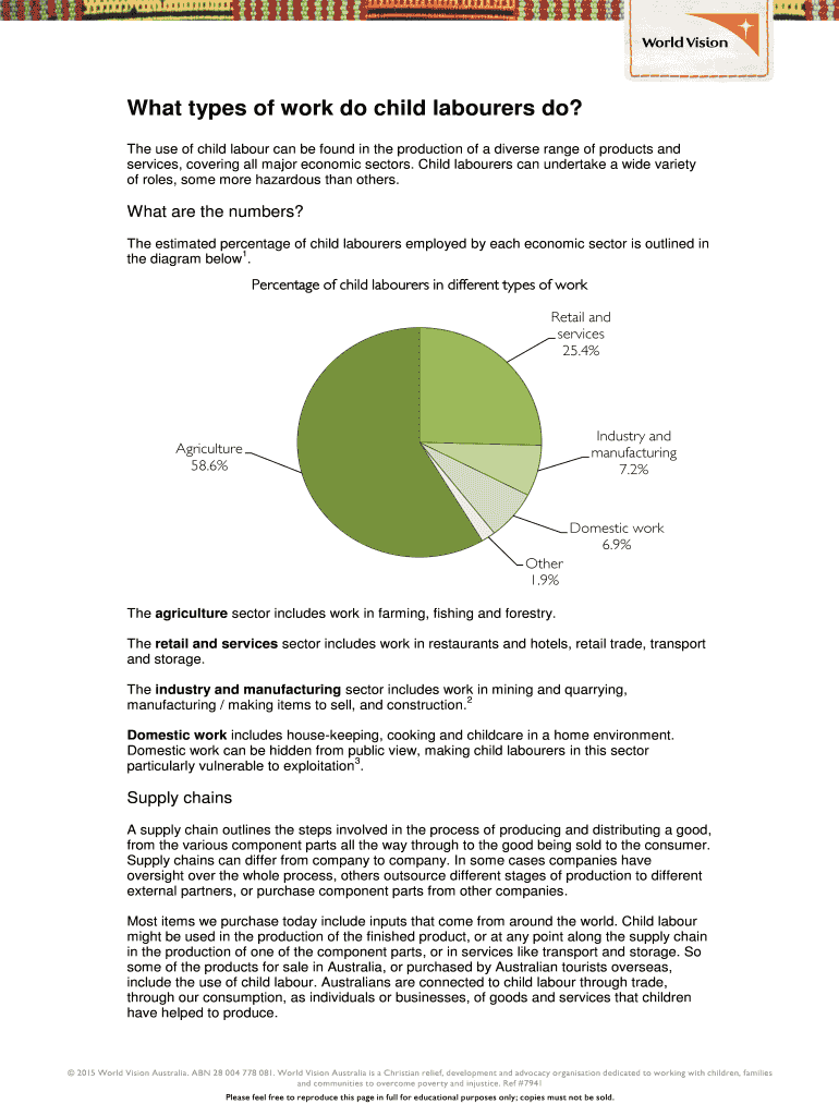 Fillable Online What types of work do child labourers do Fax Email ...