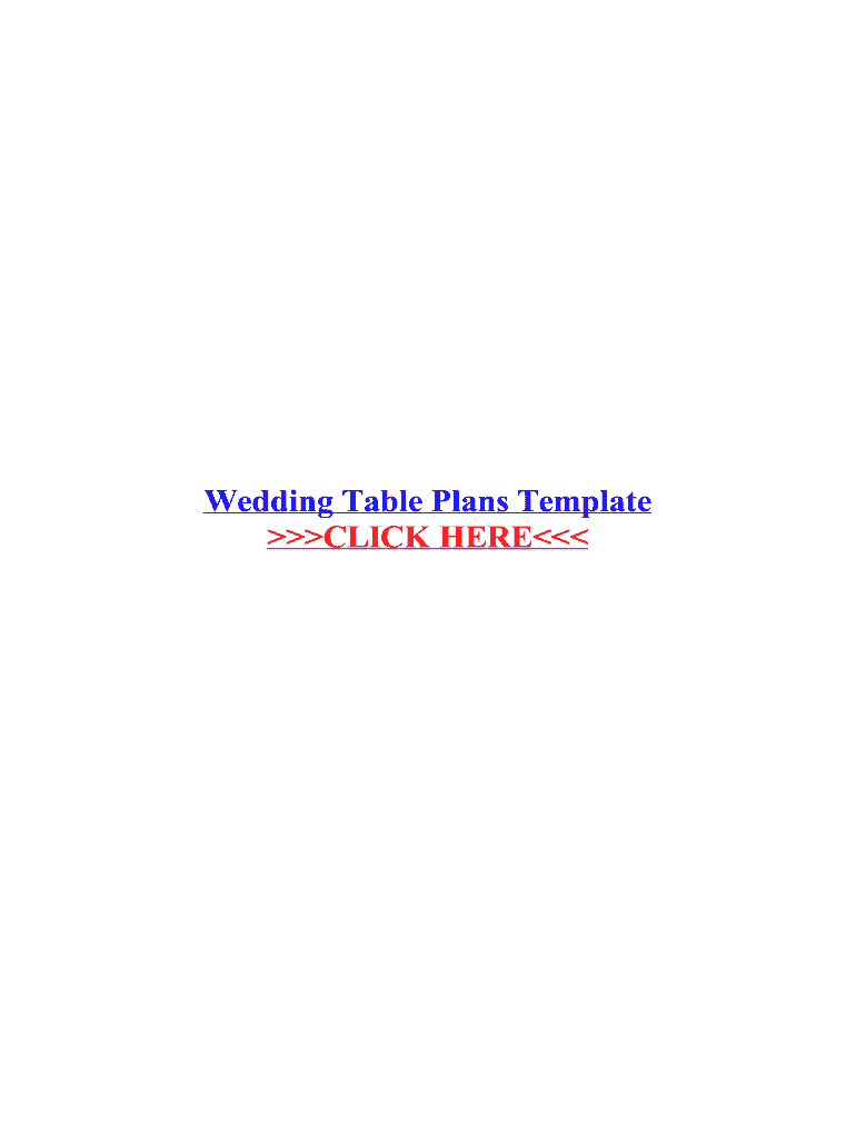 Fillable Online Wedding Table Plans Template Fax Email Print - pdfFiller