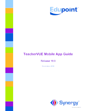 Fillable Online TeacherVUE Mobile App Guide Fax Email Print - pdfFiller