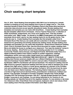 Fillable Online Choir seating chart template Fax Email Print - pdfFiller