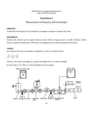 Fillable Online EE 442 Microwave Engineering Laboratory, Fax Email Print - pdfFiller