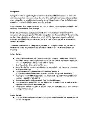 Fillable Online College fairs Fax Email Print - pdfFiller