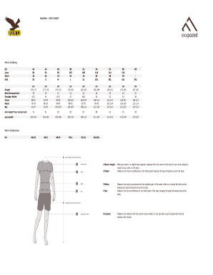 Fillable Online SALEWA - SIZE CHART Fax Email Print - pdfFiller