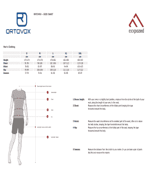Fillable Online ORTOVOX SIZE CHART Fax Email Print - pdfFiller