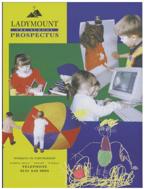 Fillable Online PRE-SCHOOL PROSPECTUS Fax Email Print - pdfFiller