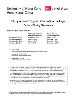 Fillable Online Fall and Spring Semesters Fax Email Print - pdfFiller