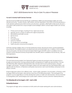 Fillable Online Harvard University Health Services Overview Fax Email ...