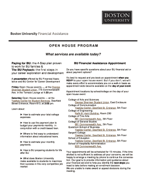 Fillable Online OPEN HOUSE PROGRAM Fax Email Print - pdfFiller