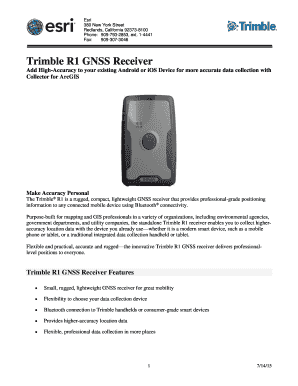 Fillable Online citeseerx ist psu Trimble R1 GNSS Receiver Fax Email ...