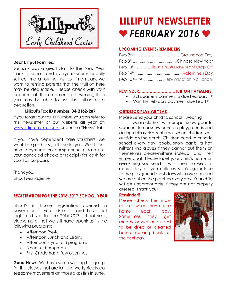 Fillable Online Lilliputs NEW Date Night Drop Off Fax Email Print ...