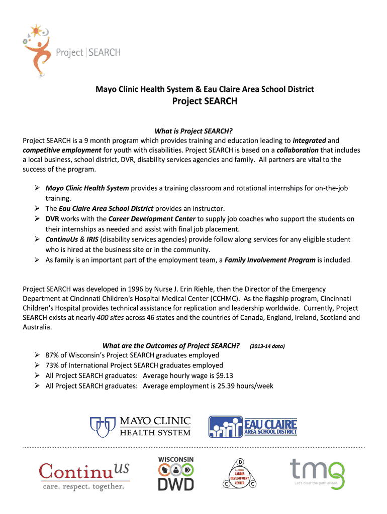 Fillable Online Mayo Clinic Health System & Eau Claire Area School ...