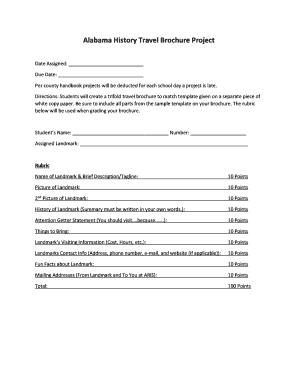 Fillable Online Alabama History Travel Brochure Project Fax Email Print ...