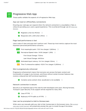 Fillable Online Lighthouse report: https://dev Fax Email Print - pdfFiller
