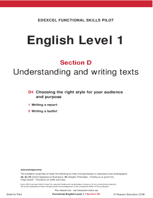 Fillable Online English Level 1 Fax Email Print - pdfFiller
