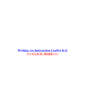 Fillable Online Writing An Instruction Leaflet Ks2 Fax Email Print ...