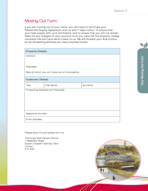 Fillable Online Moving Out Form Fax Email Print - pdfFiller