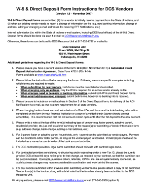 Fillable Online secure in W-9 & Direct Deposit Form Instructions for DCS Vendors Fax Email Print ...