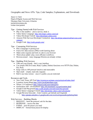 Fillable Online Geographic and News APIs: Tips, Code Samples ...
