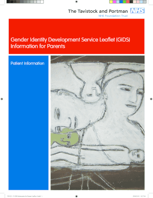 Fillable Online Gender Identity Development Service Leaflet (GIDS) Fax ...