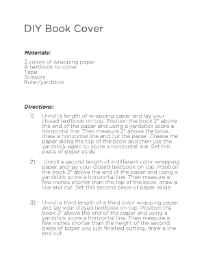 Fillable Online DIY Book Cover Fax Email Print - pdfFiller