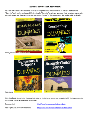 Fillable Online DUMMIES BOOK COVER ASSIGNMENT Fax Email Print - pdfFiller