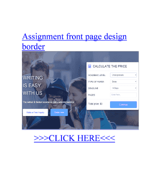 Fillable Online Assignment front page design border Fax Email Print ...
