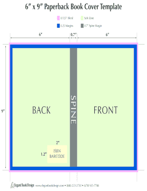 Fillable Online 6 x 9 Paperback Book Cover Template Fax Email Print ...