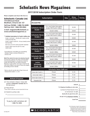 Fillable Online Scholastic News Magazines Fax Email Print - pdfFiller