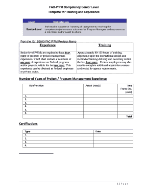 Fillable Online FAC-P/PM Competency Senior Level Fax Email Print ...